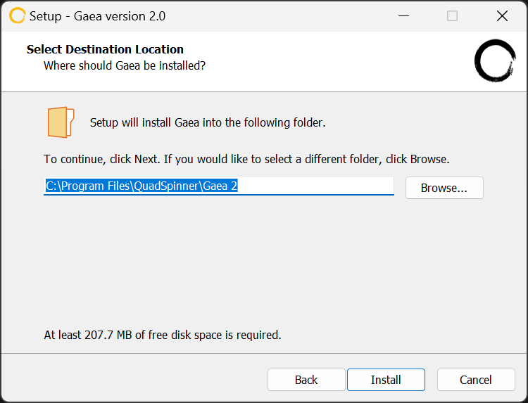 Portable Installation - Gaea Documentation - QuadSpinner